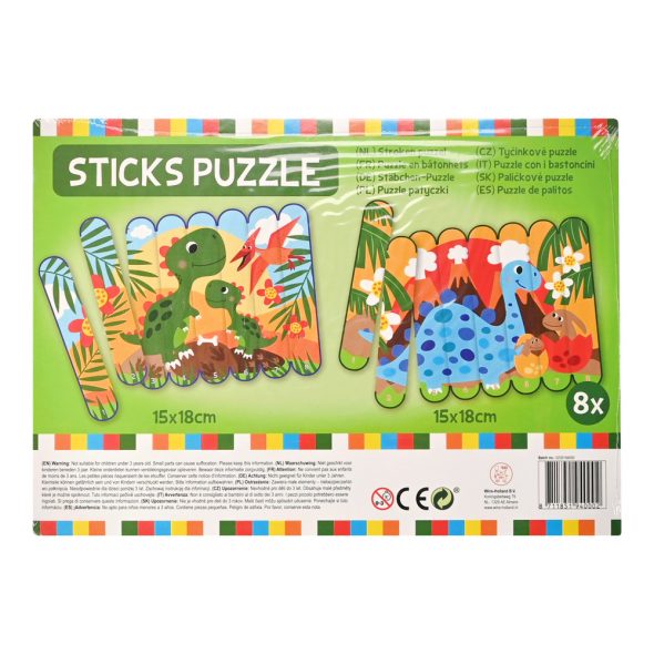 Stick puzzel Dino | KleurenKnutselen