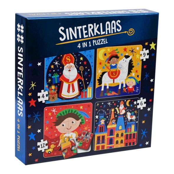 4 in 1 puzzel Sinterklaas | KleurenKnutselen
