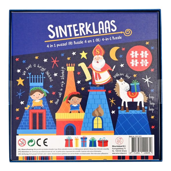 4 in 1 puzzel Sinterklaas | KleurenKnutselen